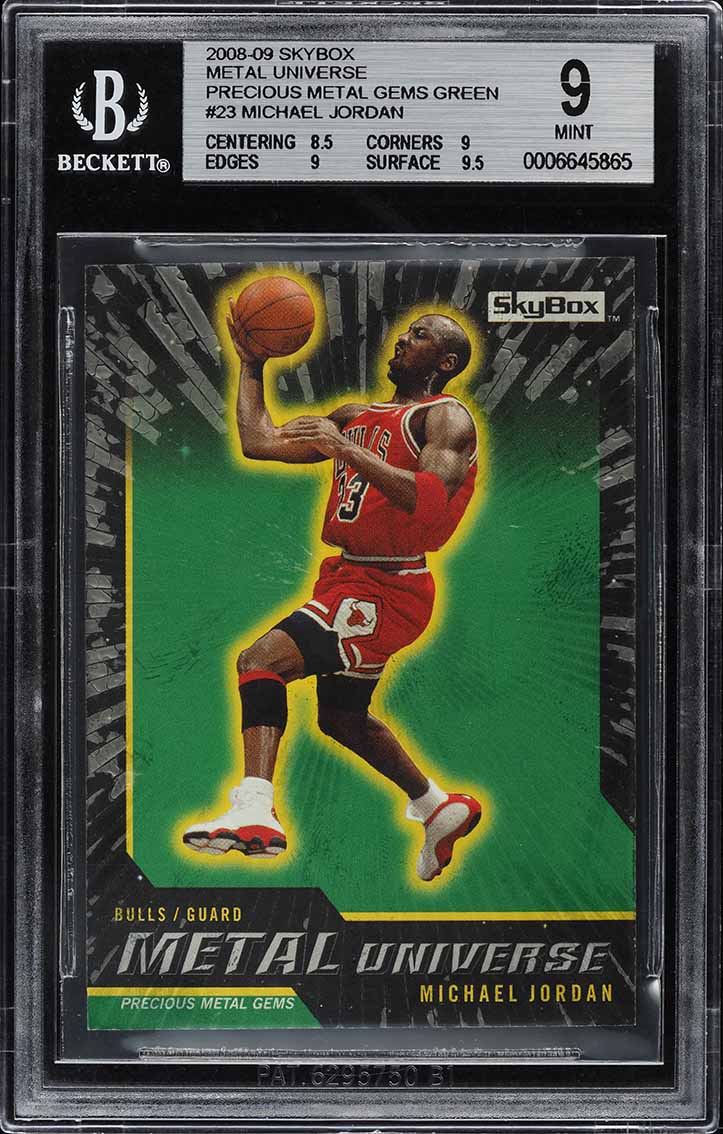 2008 Metal Universe Precious Metal Gems Michael Jordan PMG GREEN 10/10 ...