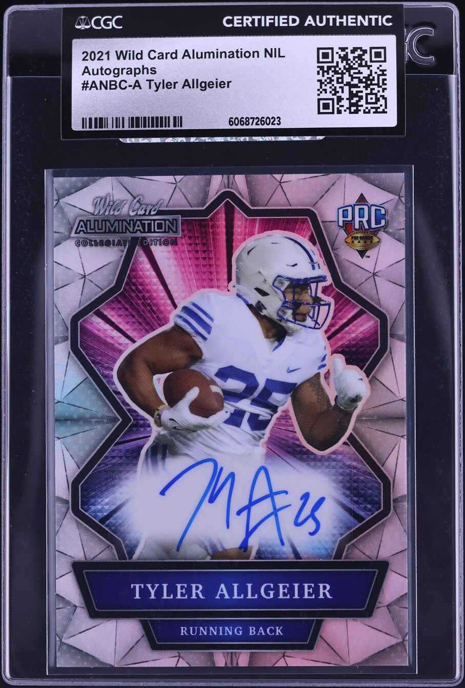 2021 Wild Card Alumination NIL Tyler Allgeier ROOKIE AUTO #ANBC-A CGC ...