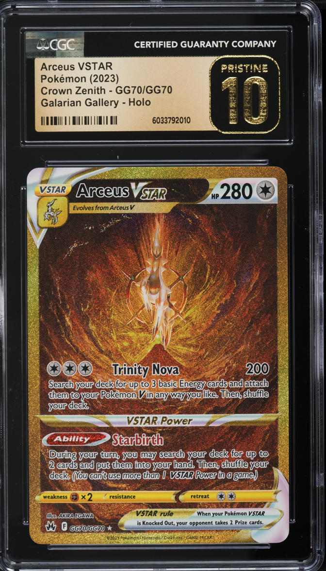 2023 Pokemon SWSH Crown Zenith Hyper Rare Arceus VSTAR #GG70 CGC 10 ...