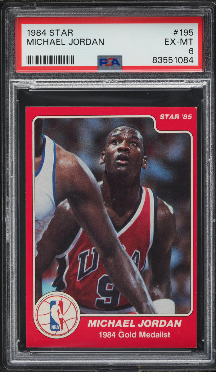 1984 Star Basketball Michael Jordan ROOKIE #195 PSA 6 EXMT on Fanatics ...