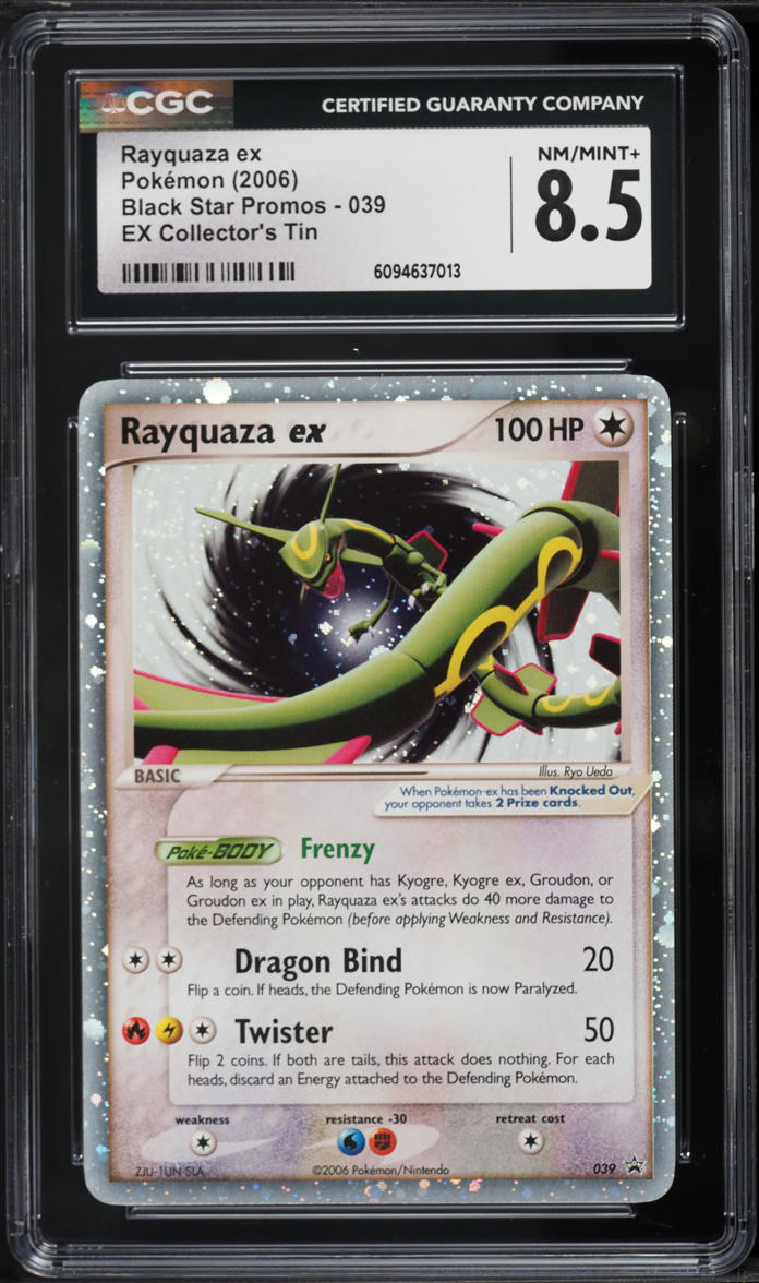 2006 Pokemon Black Star Promo EX Collector's Tin Rayquaza #39 CGC 8.5 ...