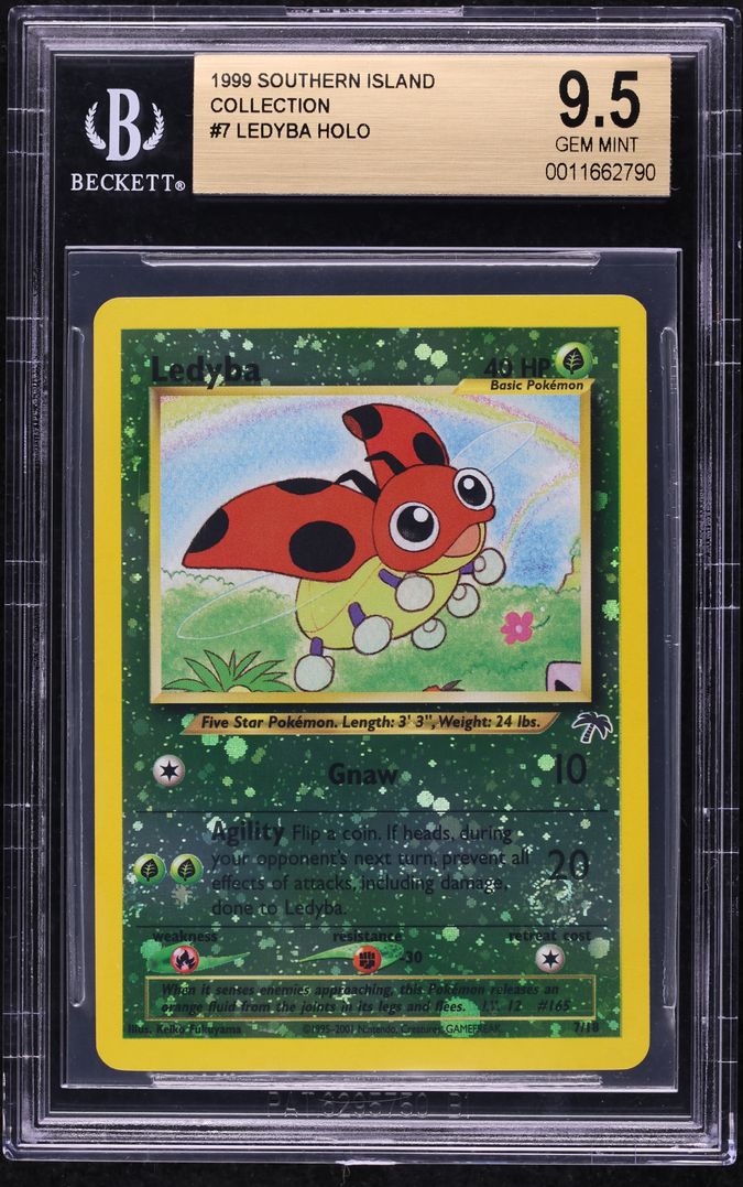 2001 Pokemon Southern Islands Collection Holo Ledyba #7 BGS 9.5 GEM ...