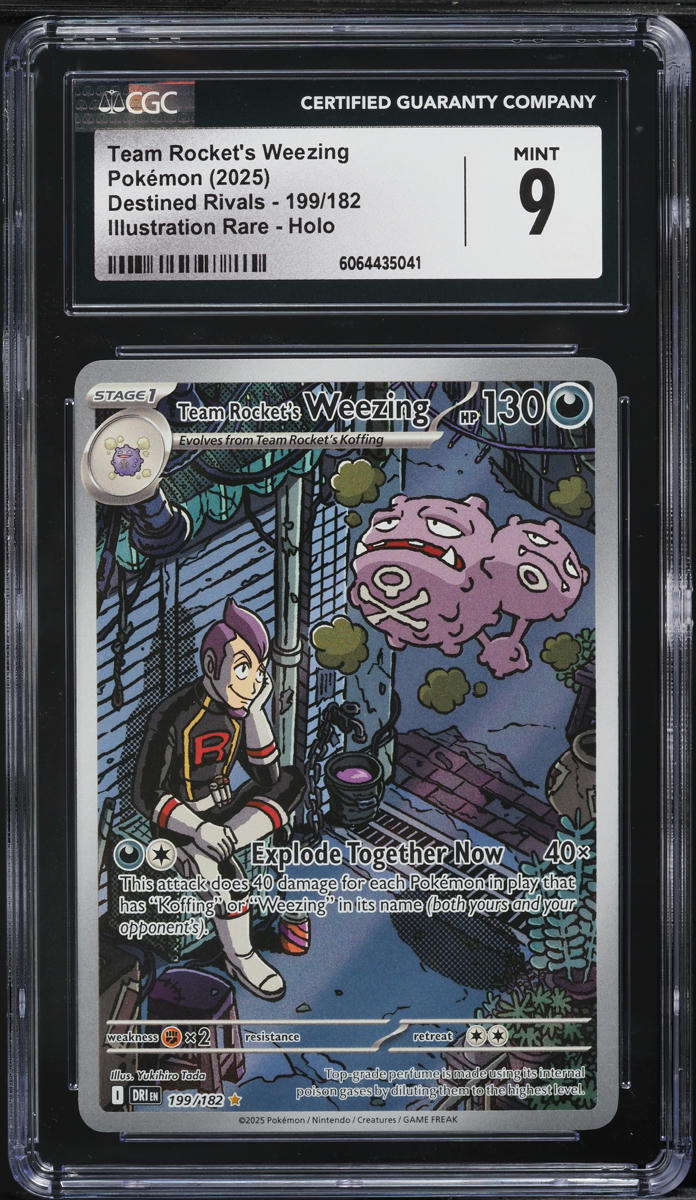 2025 Pokemon SV Destined Rivals IR Team Rocket's Weezing #199 CGC 9 MINT on Fanatics Collect