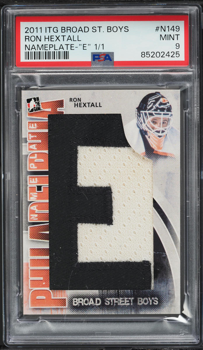 2011 In The Game Broad Street Boys Nameplate "E" Ron Hextall PATCH 1/1 ...