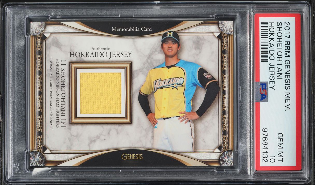 2017 Bbm Genesis Memorabilia Hokkaido Jersey Shohei Ohtani PATCH /300 PSA 10 GEM on Fanatics Collect