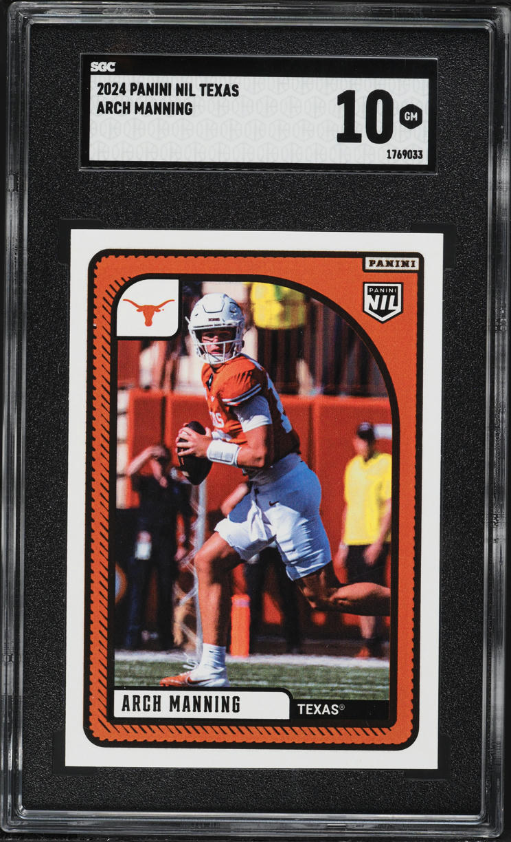 2024 Panini NIL Texas Arch Manning ROOKIE SGC 10 GEM MINT on Fanatics ...