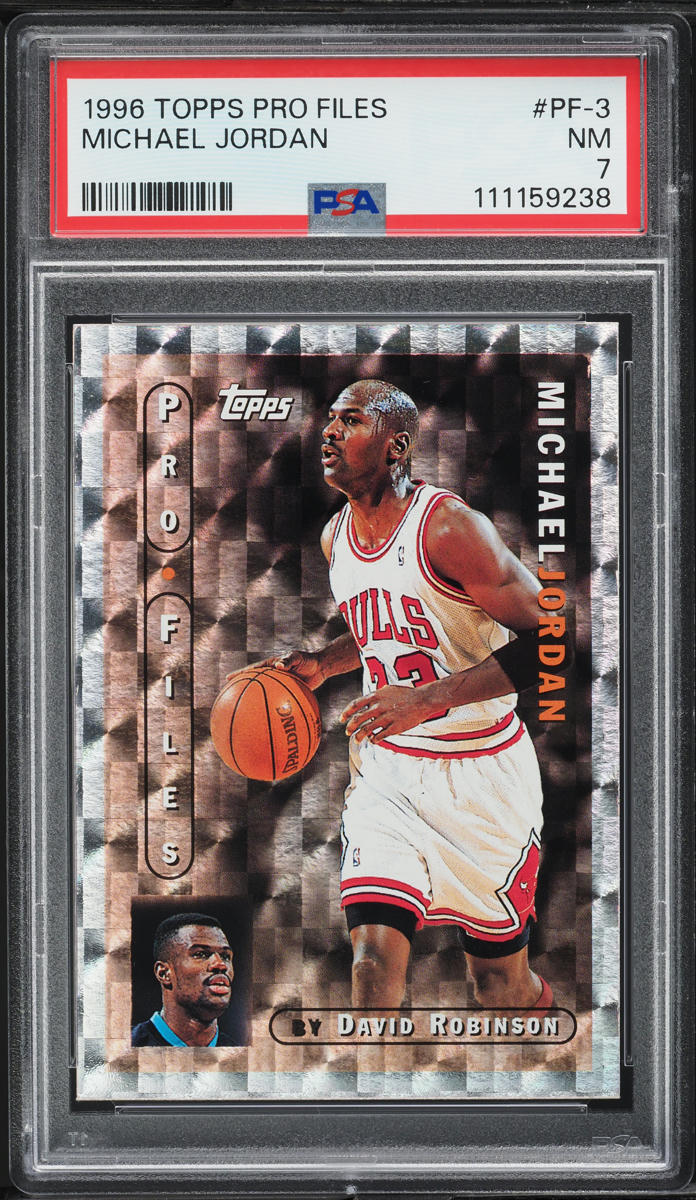 1996 Topps Pro Files Michael Jordan #PF-3 PSA 7 NRMT on Fanatics Collect