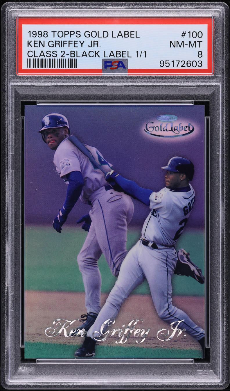 1998 Topps Gold Label Class 2 Black Label Ken Griffey Jr. 1/1 #100 PSA ...