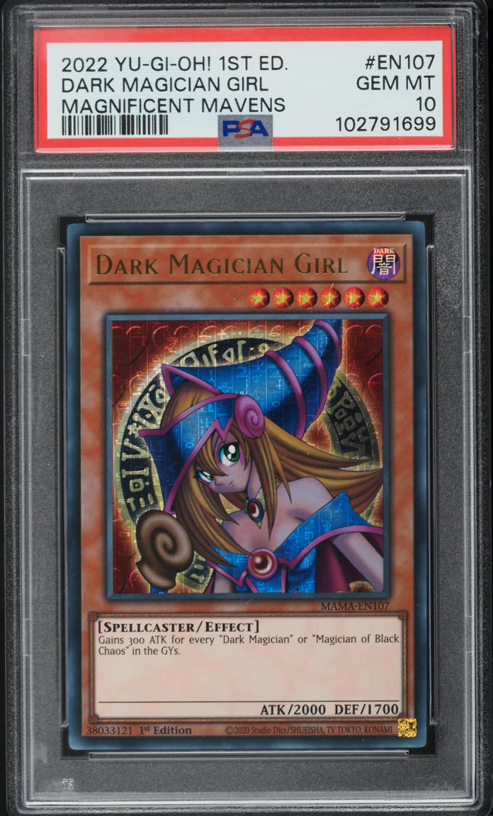 2022 Yu-Gi-Oh! Magnificent Mavens 1st Ed Dark Magician Girl #MAMA-EN107 PSA 10 on Fanatics Collect