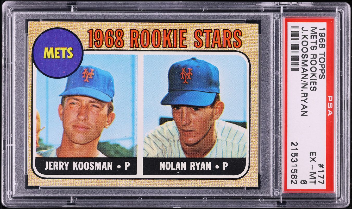 1968 Topps Nolan Ryan ROOKIE #177 PSA 6 EXMT on Fanatics Collect