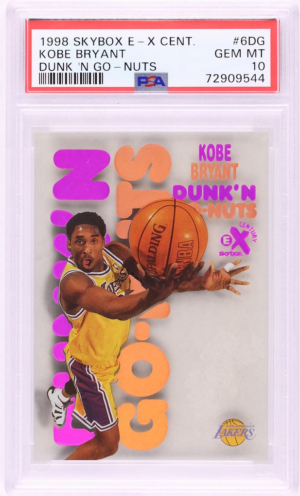 1998 Skybox E-X Century Dunk 'N Go-Nuts Kobe Bryant #6DG PSA 10 GEM ...