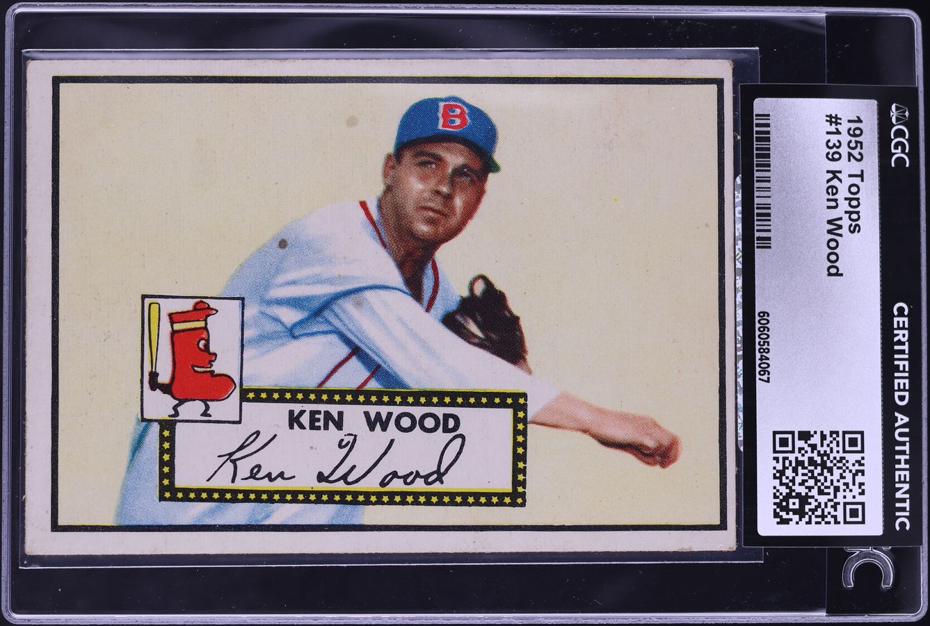 1952 Topps Ken Wood #139 CGC AUTH on Fanatics Collect