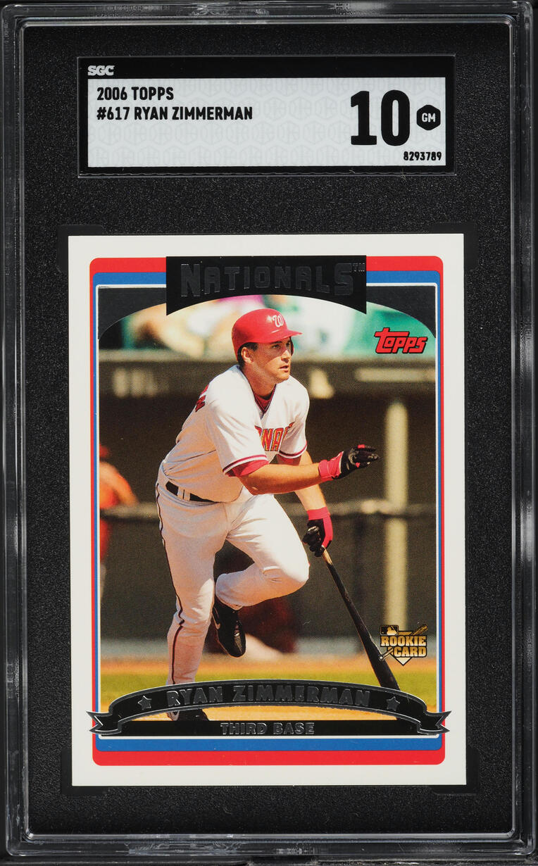 2006 Topps Ryan Zimmerman ROOKIE #617 SGC 10 GEM MINT on Fanatics Collect