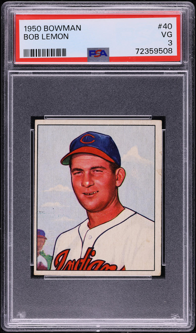 1950 Bowman Bob Lemon #40 PSA 3 VG on Fanatics Collect