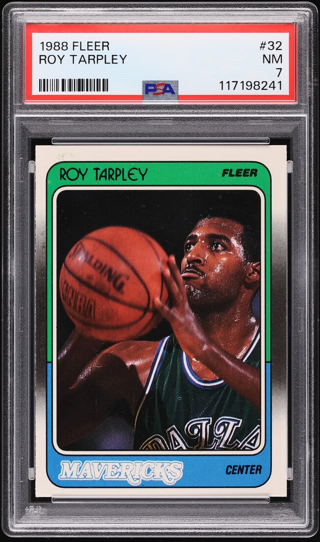 1988 Fleer Basketball Roy Tarpley #32 PSA 7 NRMT on Fanatics Collect