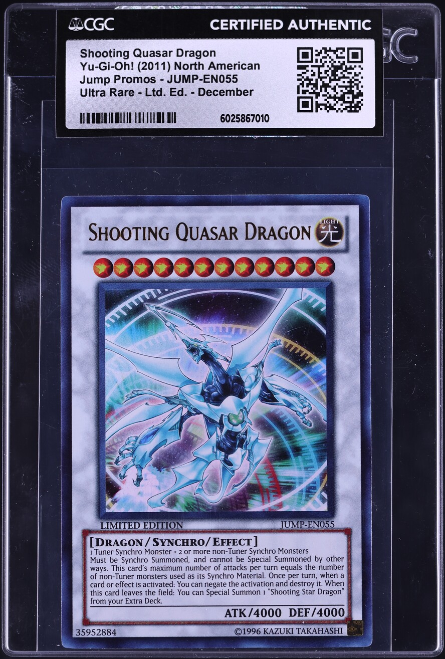 2011 Yu-Gi-Oh! Jump Promo Shooting Quasar Dragon #JUMP-EN055 CGC AUTH on Fanatics Collect