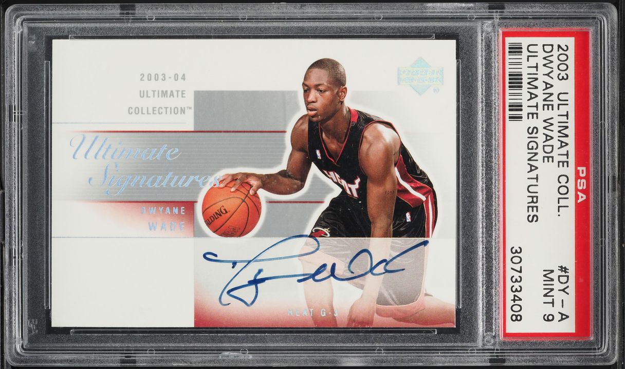 2003 Ultimate Collection Dwyane Wade ROOKIE AUTO #DY-A PSA 9 MINT on ...