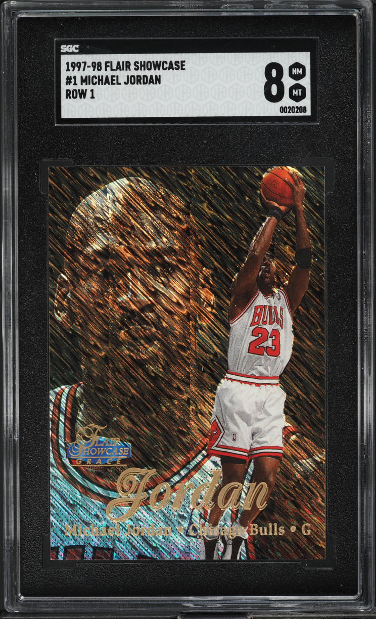 1997 Flair Showcase Row 1 Michael Jordan #1 SGC 8 NM-MT on Fanatics Collect
