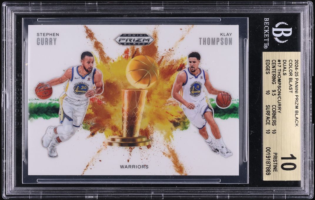 2024 Panini Prizm Black Color Blast Dual Stephen Curry Klay Thompson ...