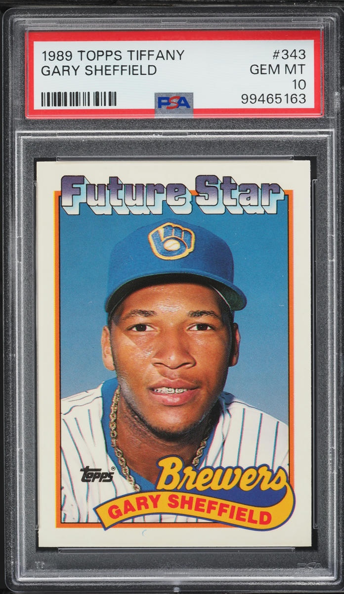1989 Topps Tiffany Gary Sheffield ROOKIE #343 PSA 10 GEM MINT on ...