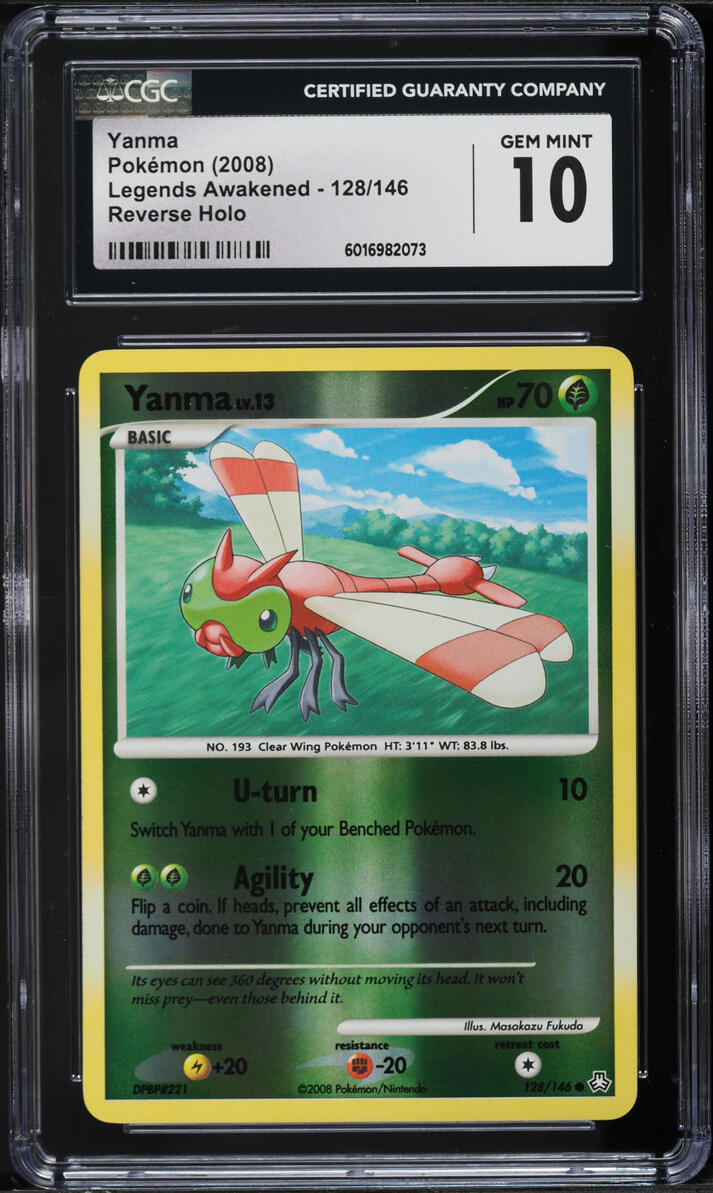 2008 Pokemon DP Legends Awakened Reverse Holo Yanma #128 CGC 10 GEM MINT on Fanatics Collect