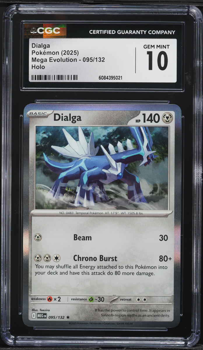 2025 Pokemon Mega Evolution Holo Dialga #95 CGC 10 GEM MINT on Fanatics ...