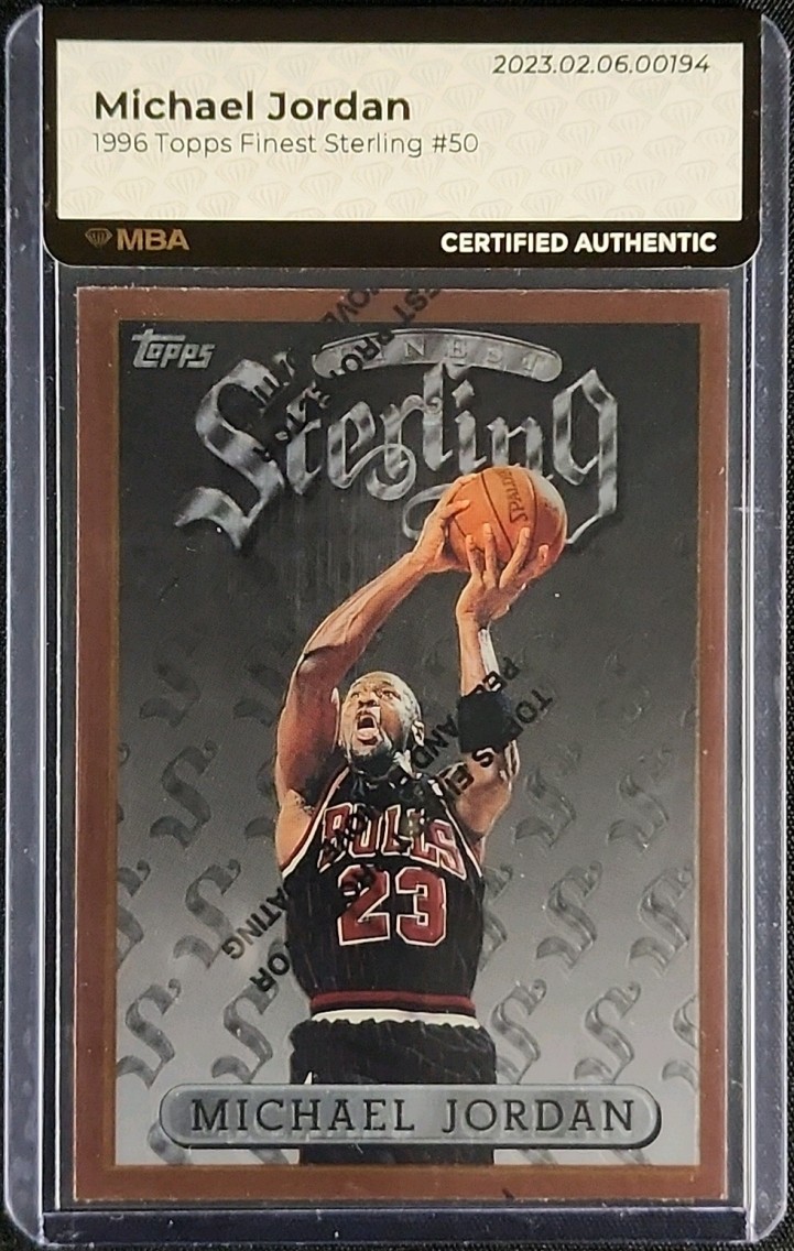 1996 Finest Basketball w/ Coating Michael Jordan #50 MBA AUTH on ...