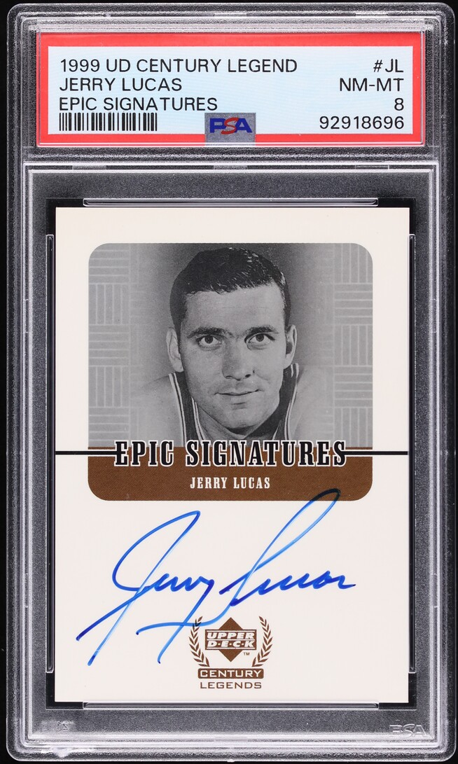 1998 Upper Deck Century Legends Epic Jerry Lucas AUTO #JL PSA 8 NM-MT ...