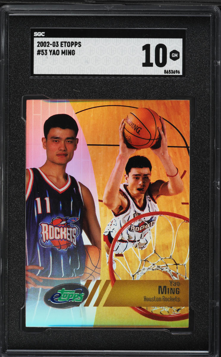 2002 eTopps Basketball Yao Ming ROOKIE #53 SGC 10 GEM MINT on Fanatics ...