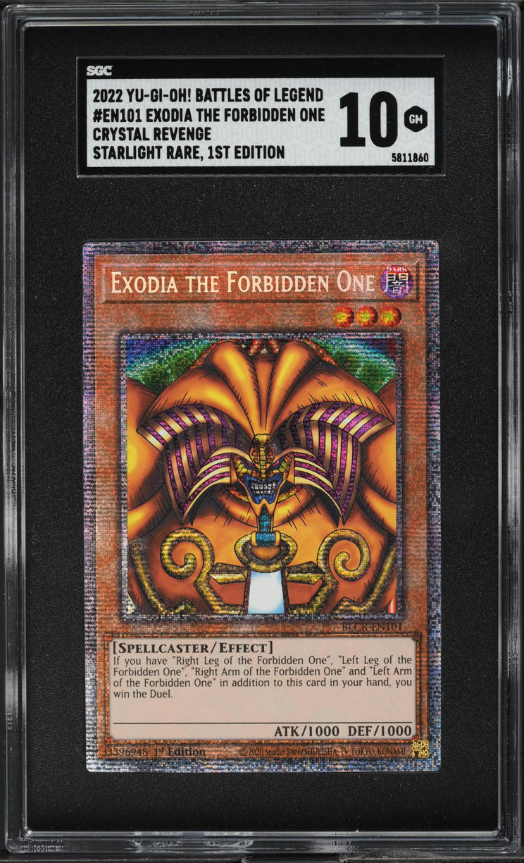 2022 Yu-Gi-Oh! BLCR Starlight 1st Ed Exodia The Forbidden One #BLCR-EN101 SGC 10 on Fanatics Collect