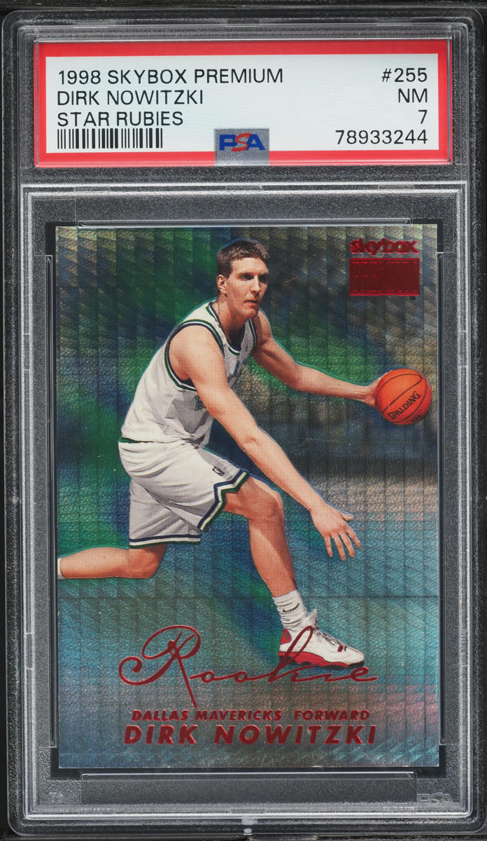 1998 Skybox Premium Star Rubies Dirk Nowitzki ROOKIE /25 #255 PSA 7 NRMT on Fanatics Collect