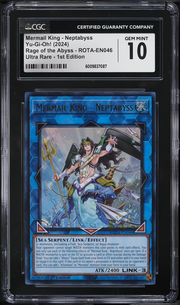 2024 Yu-Gi-Oh! Rage Of The Abyss 1st Edition Mermail King Neptabyss CGC ...