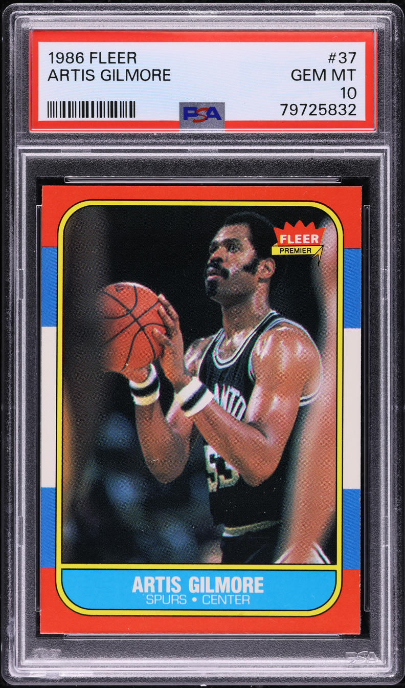 1986 Fleer Basketball Artis Gilmore #37 PSA 10 GEM MINT on Fanatics Collect