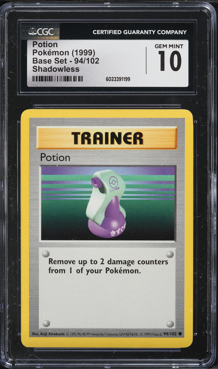 1999 Pokemon Base Set Shadowless Potion #94 CGC 10 GEM MINT on Fanatics ...