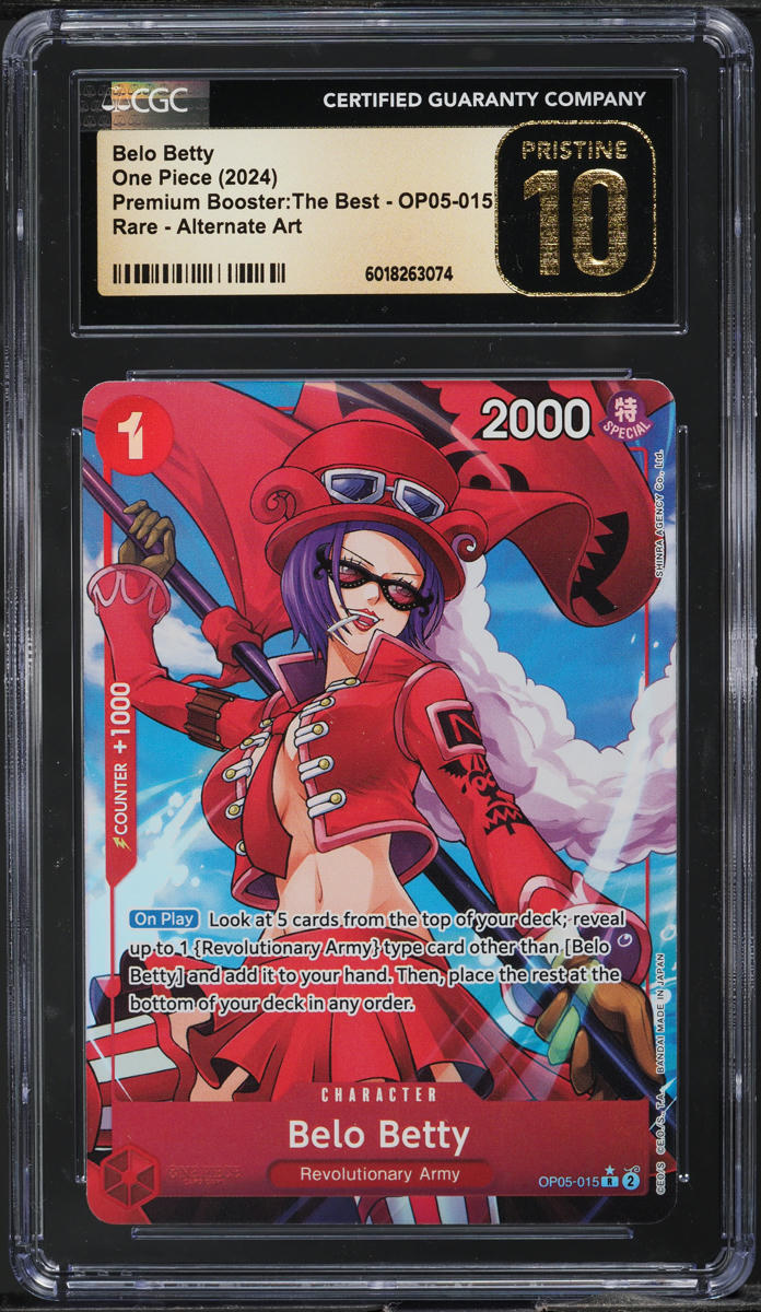 2024 One Piece Premium The Best Alt Art Belo Betty #OP05-015 CGC 10 ...