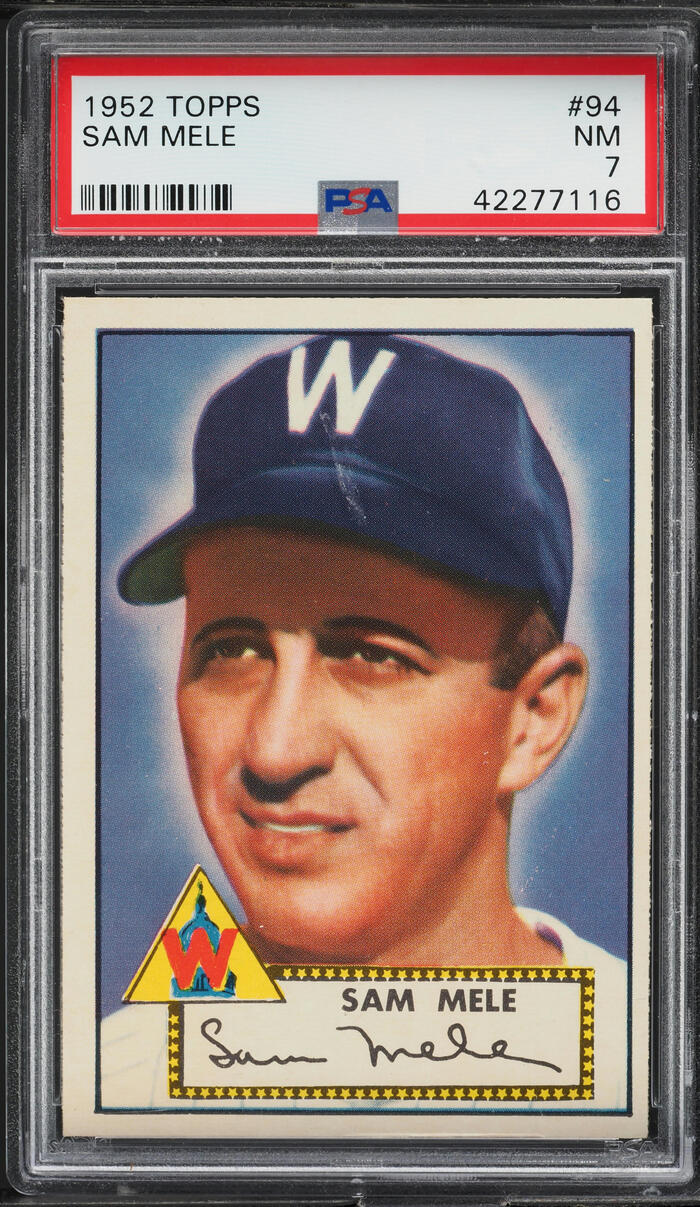 1952 Topps Sam Mele #94 PSA 7 NRMT on Fanatics Collect