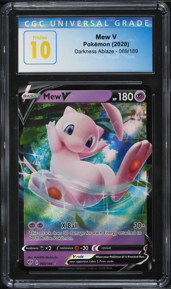 2020 Pokemon Sword & Shield Darkness Ablaze Mew V #69 CGC 10 PRISTINE ...