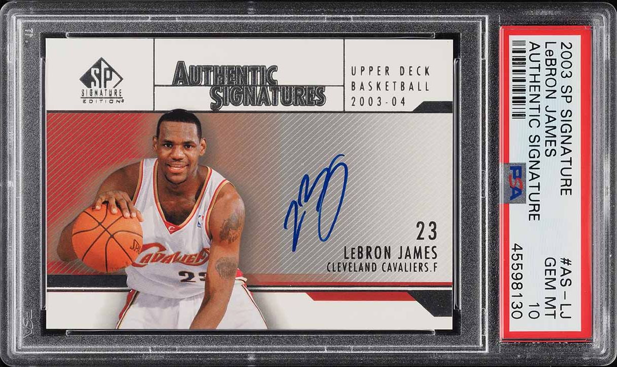 2003 SP Signature Edition LeBron James ROOKIE AUTO #AS-LJ PSA 10 GEM ...