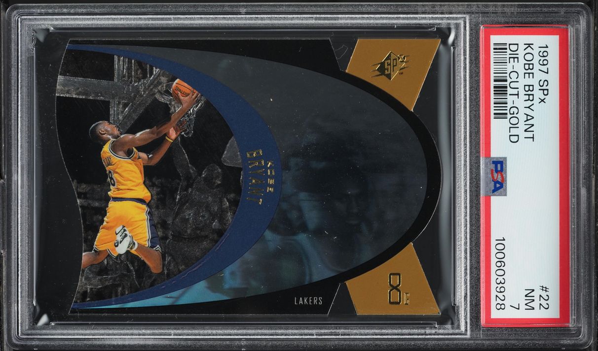 1997 SPx Gold Die-Cut Kobe Bryant #22 PSA 7 NRMT on Fanatics Collect