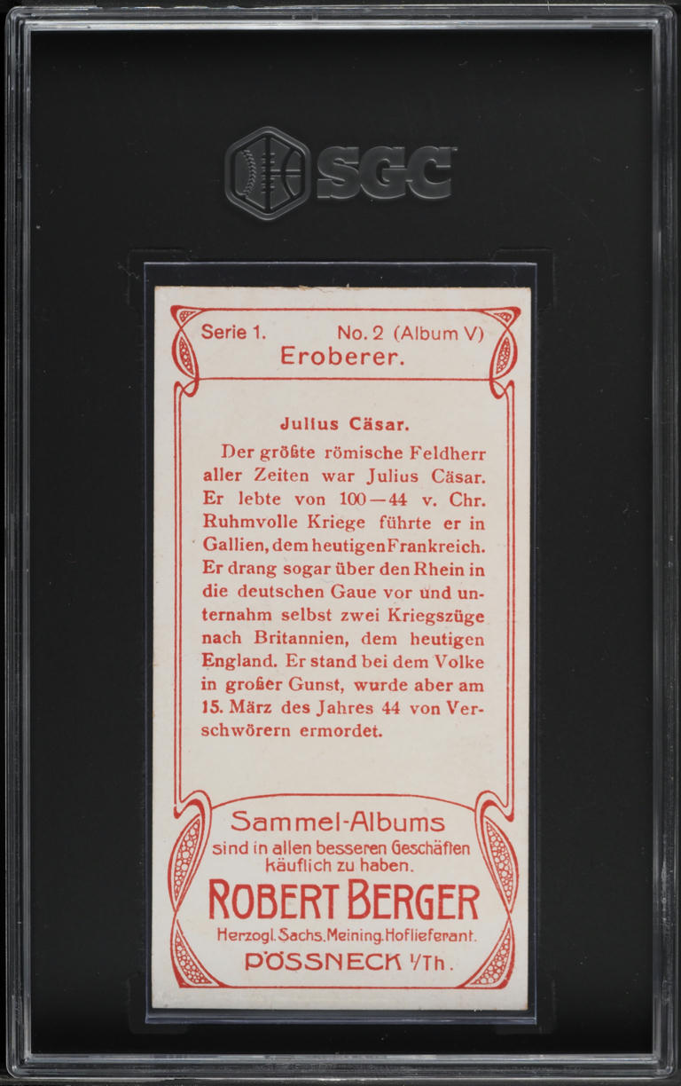 1900s Robert Berger Album V Serie 1 Julius Caesar #2 SGC 4 VGEX on ...