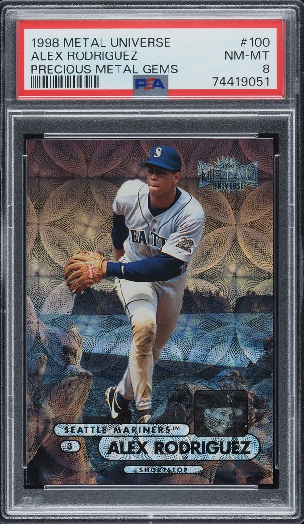 1998 Metal Universe Precious Metal Gems PMG Alex Rodriguez /50 #100 PSA ...