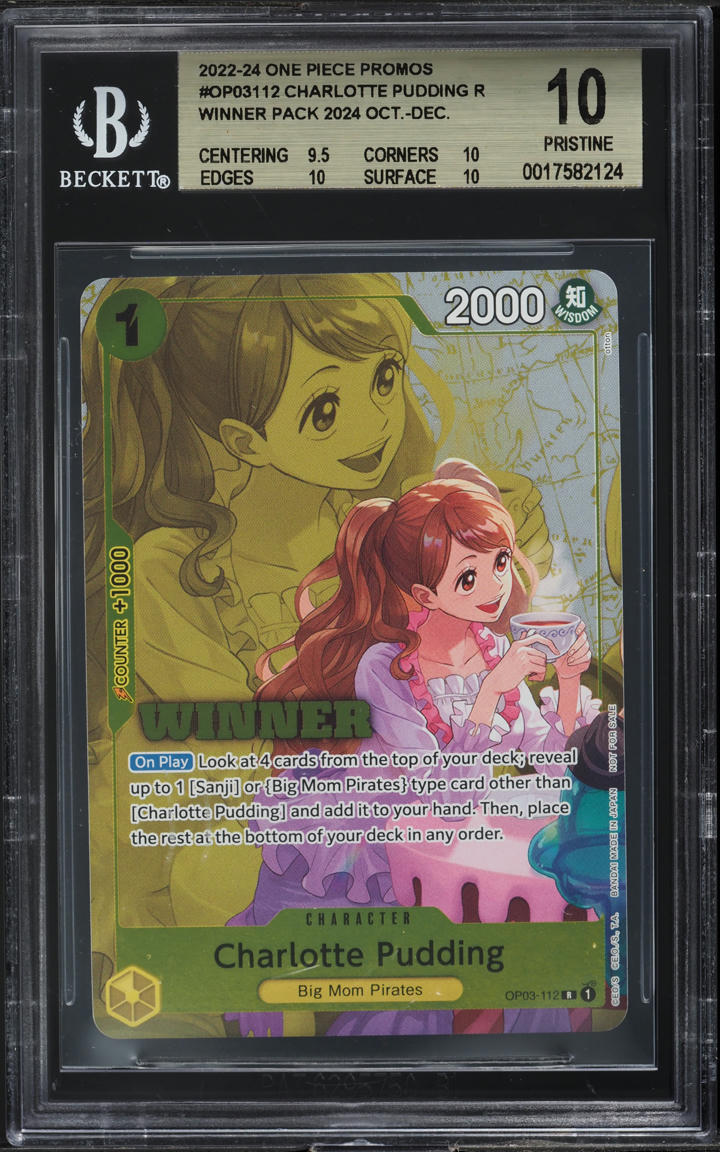 2022 One Piece Promos Winner Pack Charlotte Pudding #OP03-112 BGS 10 ...