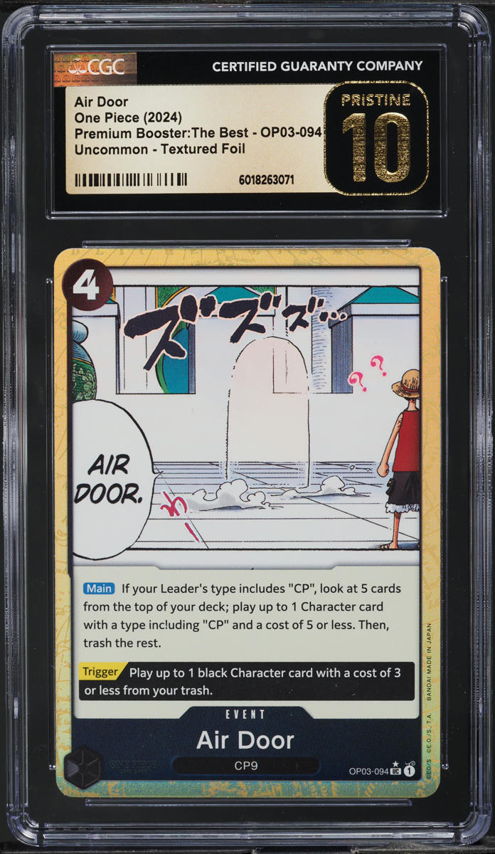 2024 One Piece Premium The Best Textured Foil Air Door #OP03-094 CGC 10 PRISTINE on Fanatics Collect