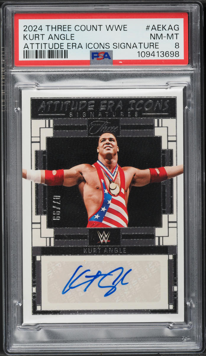 2024 Panini Three Count WWE Attitude Era Icons Kurt Angle AUTO /99 #AE ...