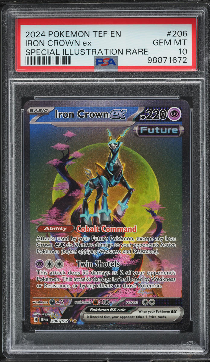 2024 Pokemon SV Temporal Forces Special Illustration Rare Iron Crown ex PSA 10 on Fanatics Collect