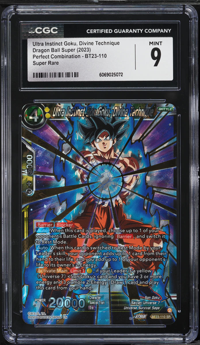 2023 DBS Perfect Combination Ultra Instinct Goku, Divine Technique CGC 9 on Fanatics Collect