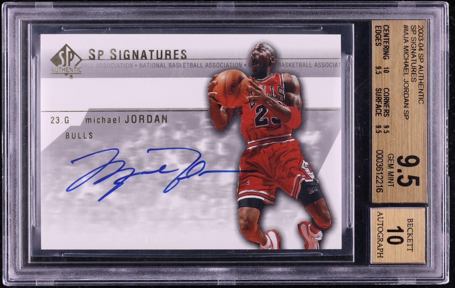2003 SP Authentic Signatures Michael Jordan AUTO #MJ-A BGS 9.5 GEM MINT ...
