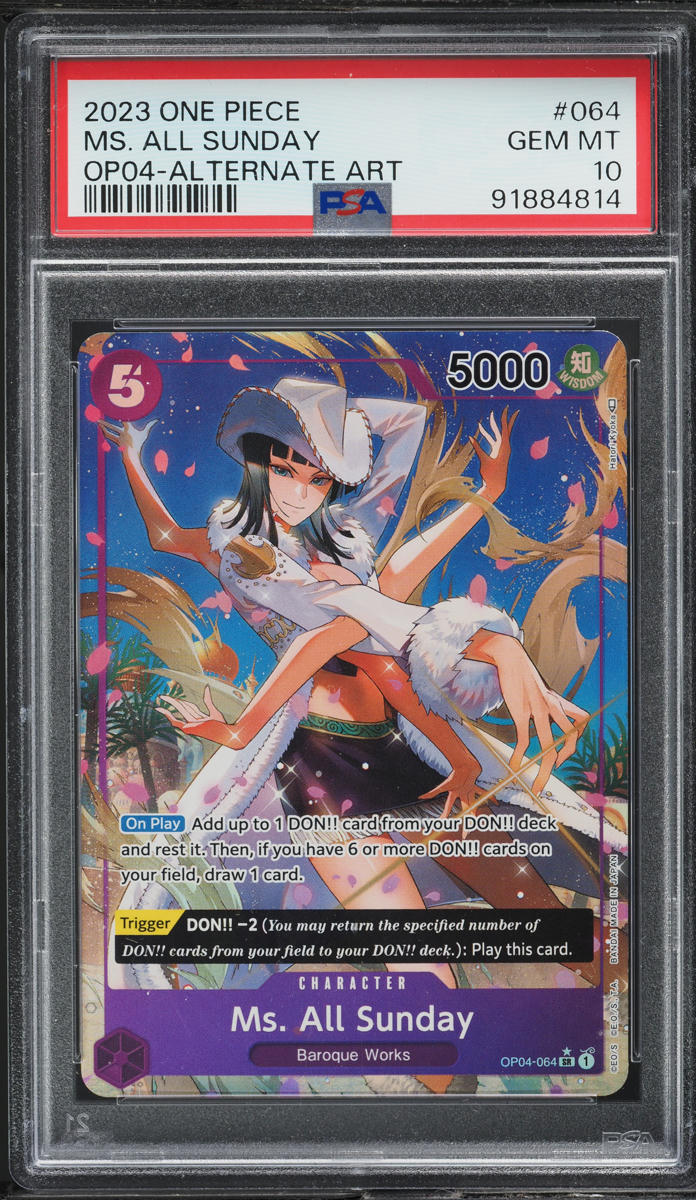2023 One Piece Kingdoms Of Intrigue Alt Art Ms. All Sunday #OP04-064 PSA 10 GEM on Fanatics Collect