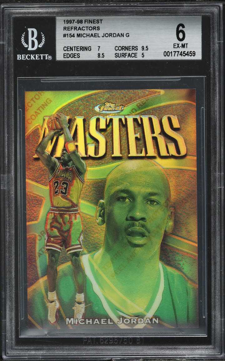 1997 Finest Refractor Pattern Michael Jordan /289 #154 BGS 6 EXMT on ...