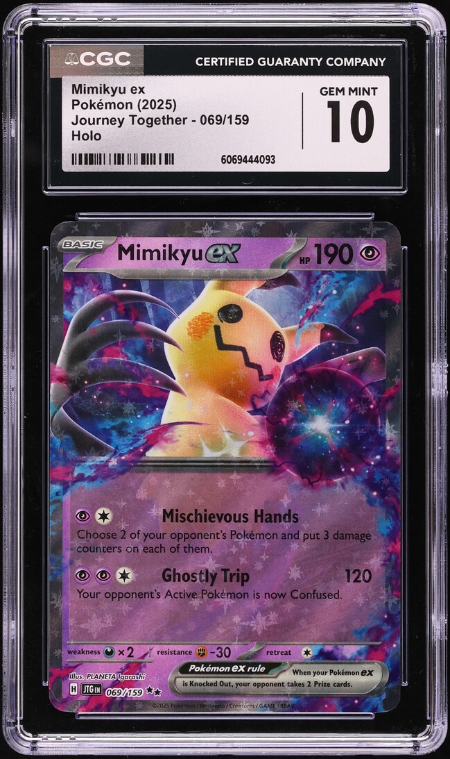 2025 Pokemon Scarlet & Violet Journey Together Mimikyu ex #69 CGC 10 ...